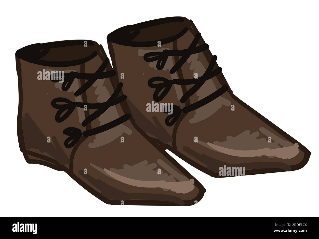 Old shoes with shoe laces Stock Vector Images - Alamy