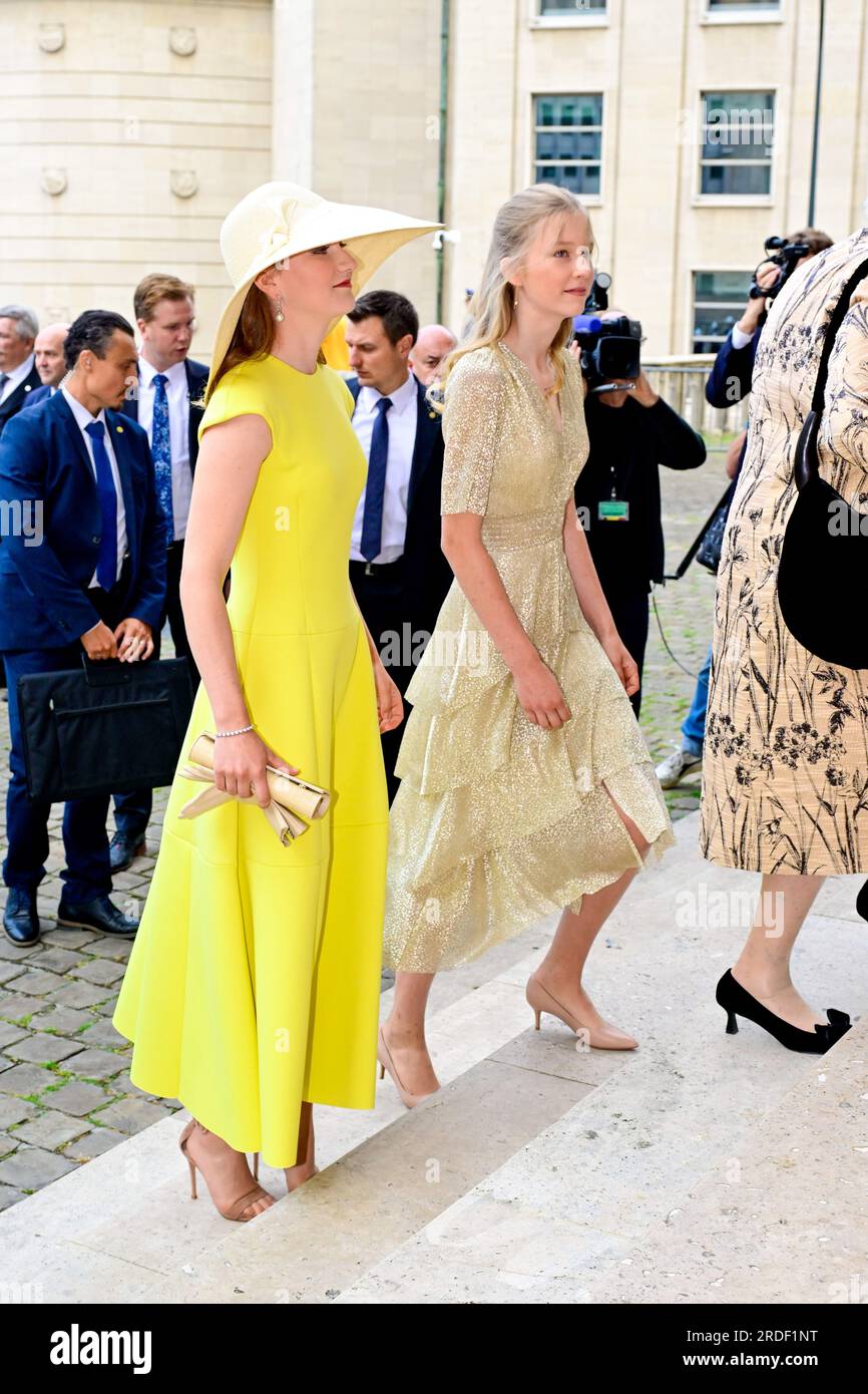 Brussels, Belgium. 21st July, 2023. Princess Elisabeth and Princess ...
