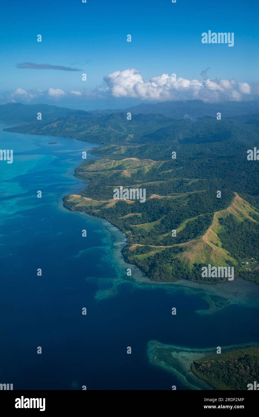 Aerial of Vanua Levu, Fiji, South Pacific Stock Photo - Alamy
