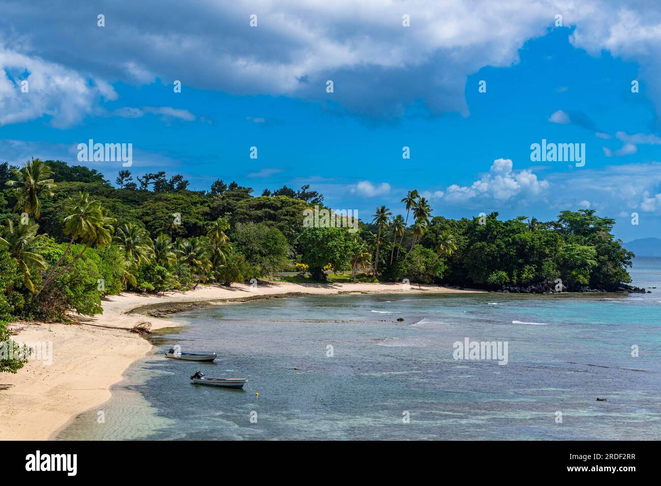 White sand beach, Taveuni, Fiji, South Pacific Stock Photo - Alamy