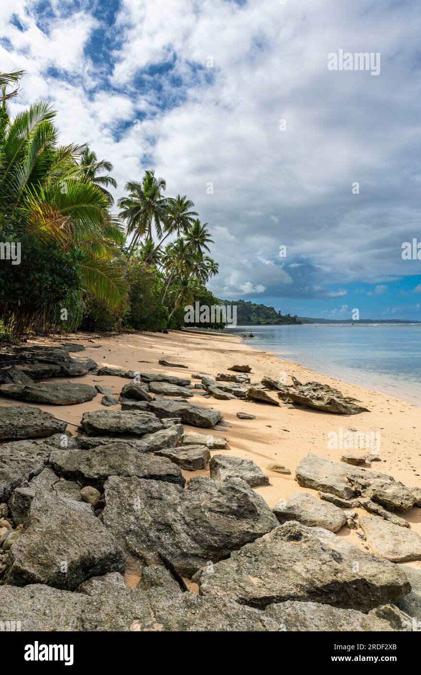 White sand beach, Bouma National Park, Taveuni, Fiji, South Pacific ...