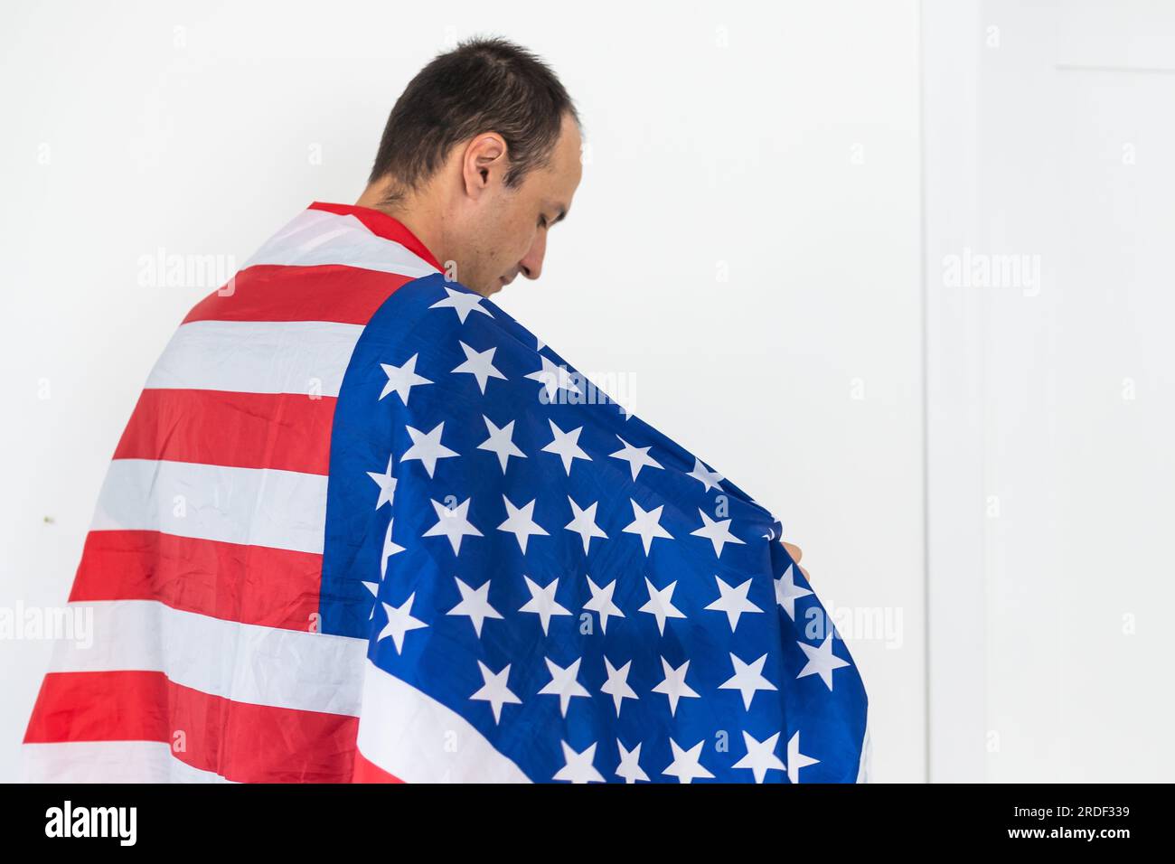 Usa patriotic background with national flag Stock Photo - Alamy