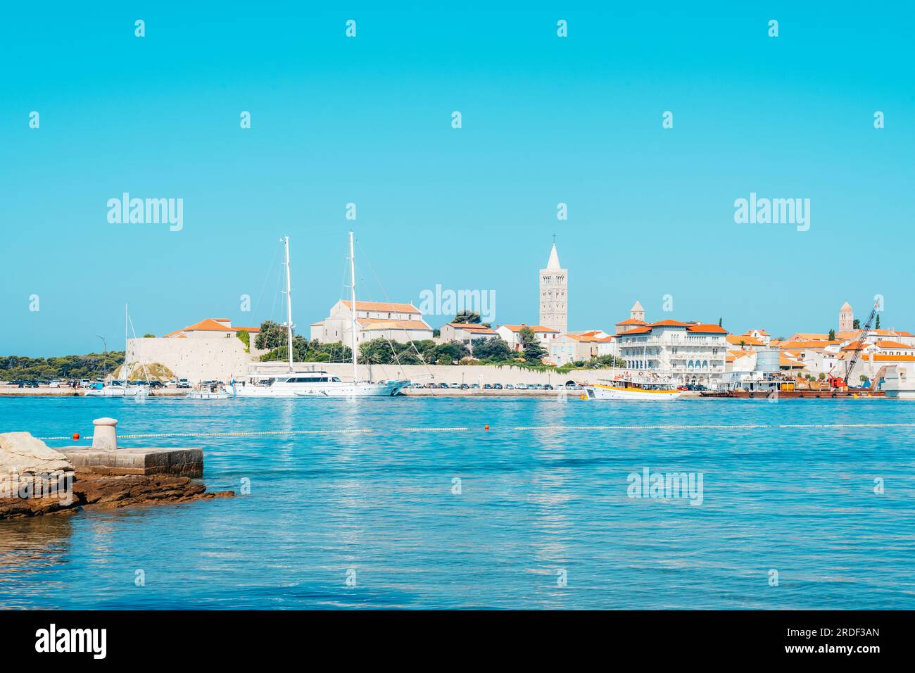 View of old town of Rab, Rab island, Croatia Stock Photo - Alamy