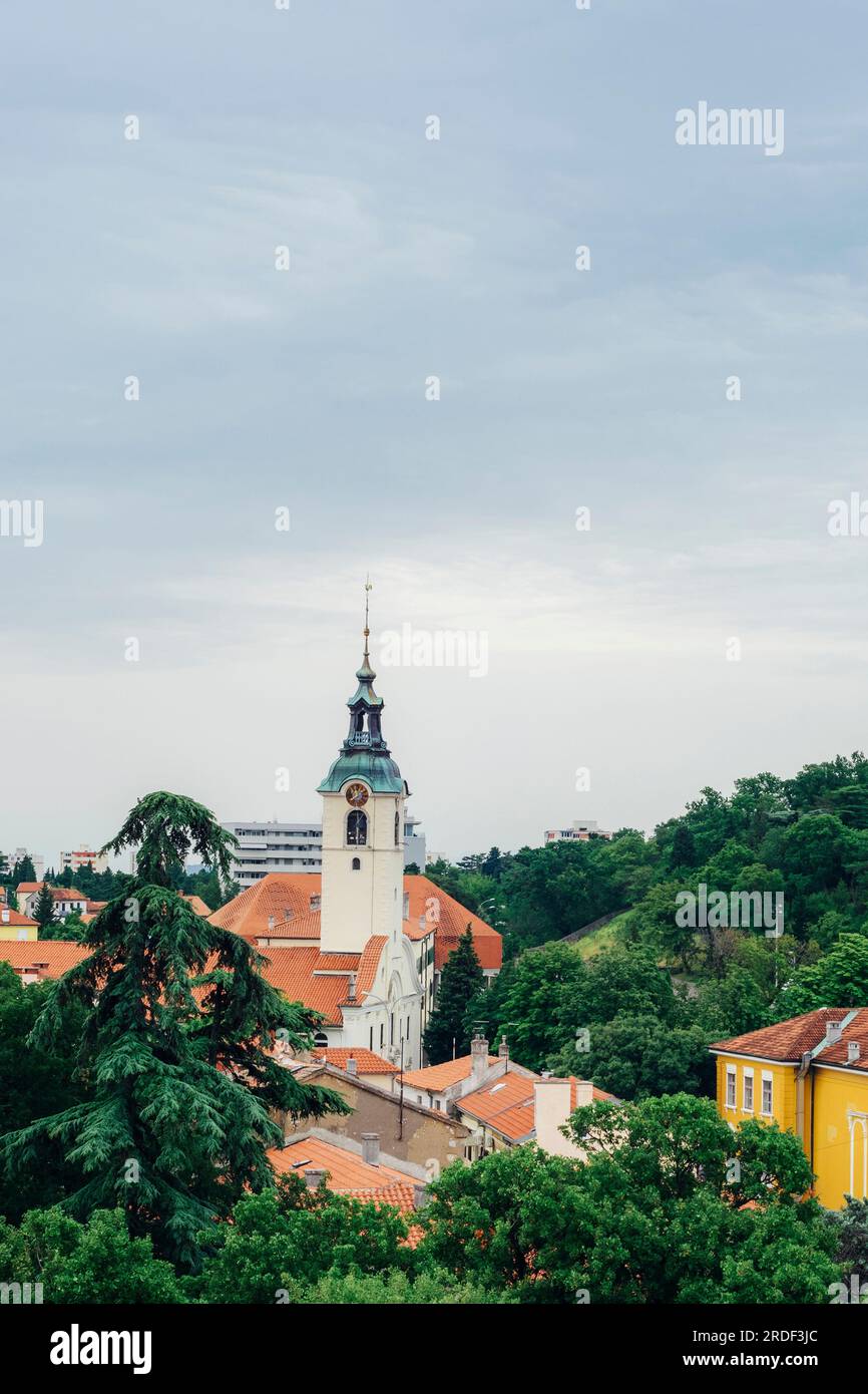 View of Church of the Blessed Virgin Mary on Trsat in Rijeka, Croatia ...