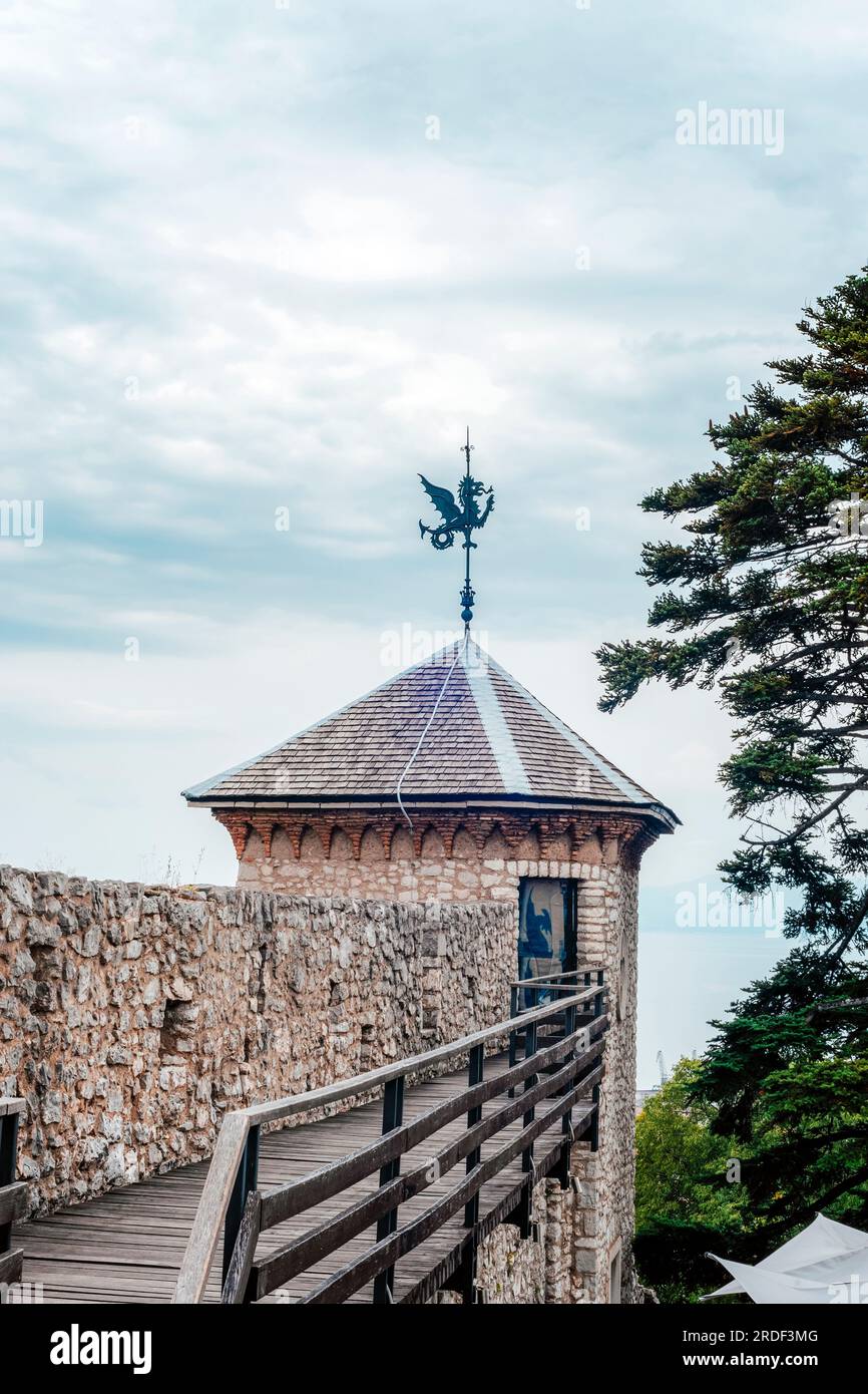 Tower of Trsat Castle in Rijeka, Croatia Stock Photo - Alamy