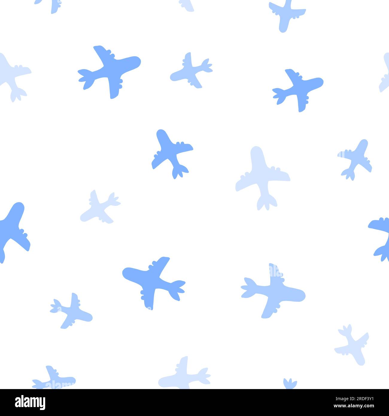 Airplane seamless pattern. Cute plane surface pattern for fashion print ...