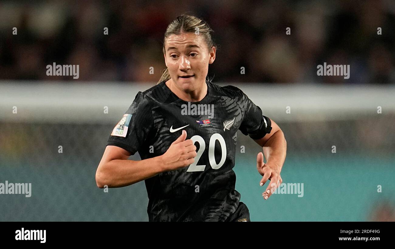 New Zealand's Indiah-Paige Riley runs across the field during the Women ...