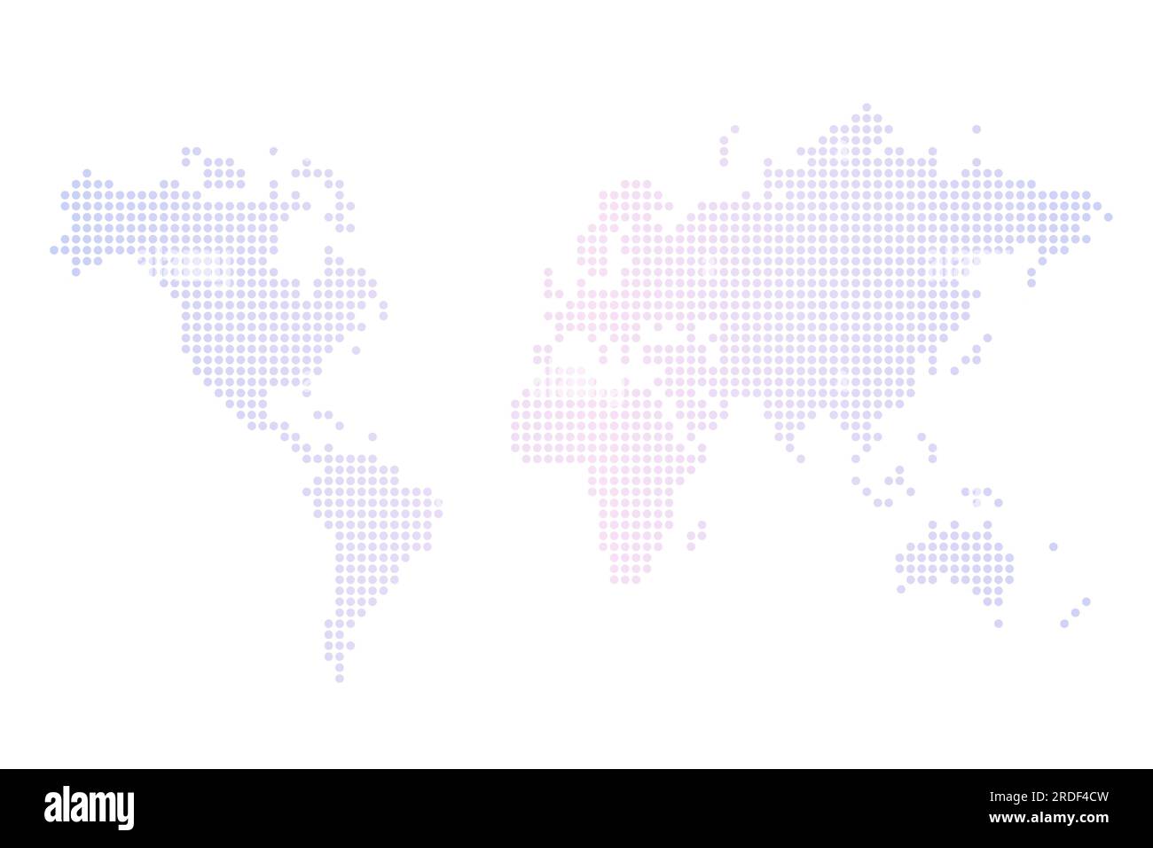World map dotted style. Simple flat design isolated vector world map ...
