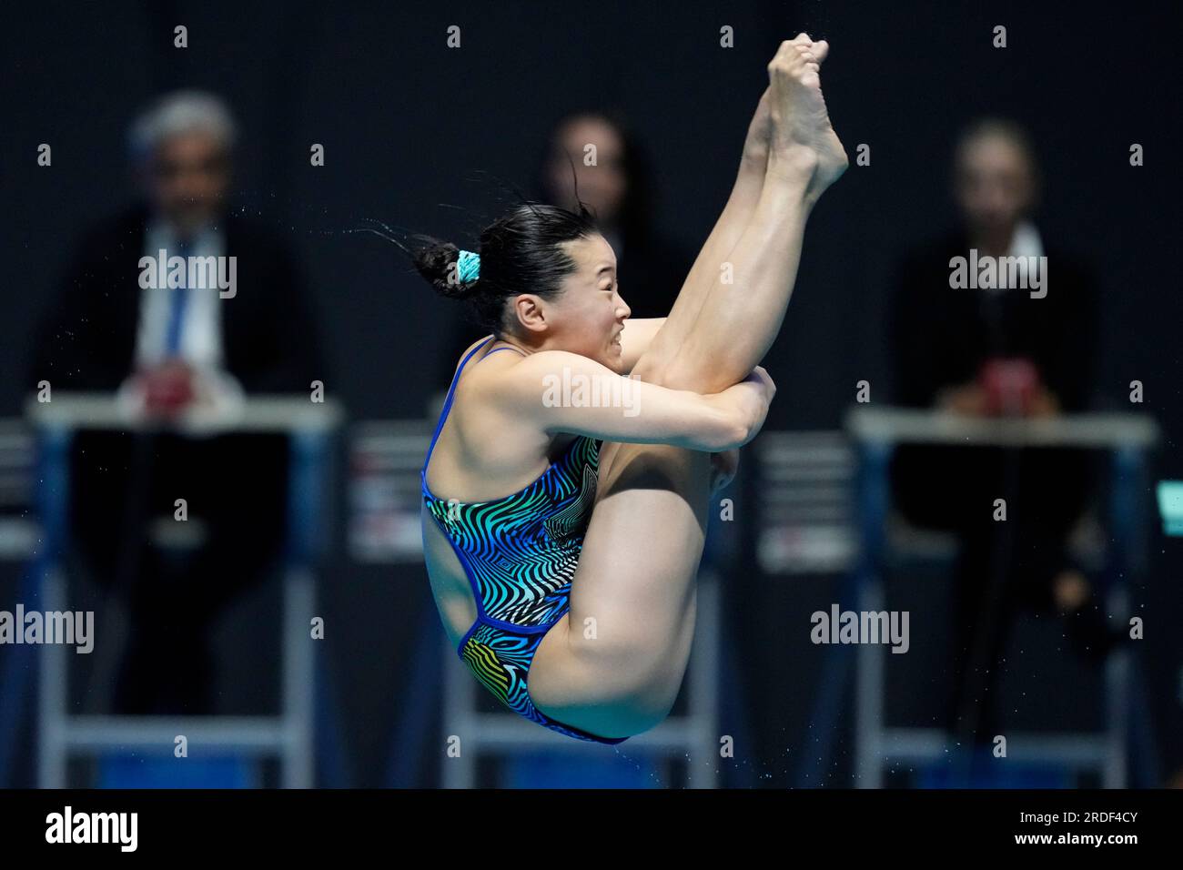 Sayaka Mikami of Japan competes during the women's 3m springboard ...