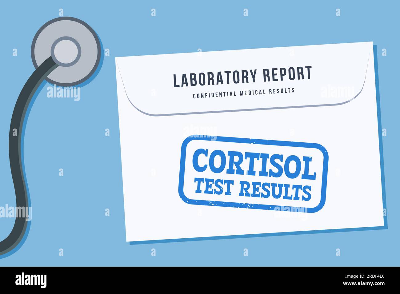 Cortisol hormone test results. Medical laboratory health screening ...