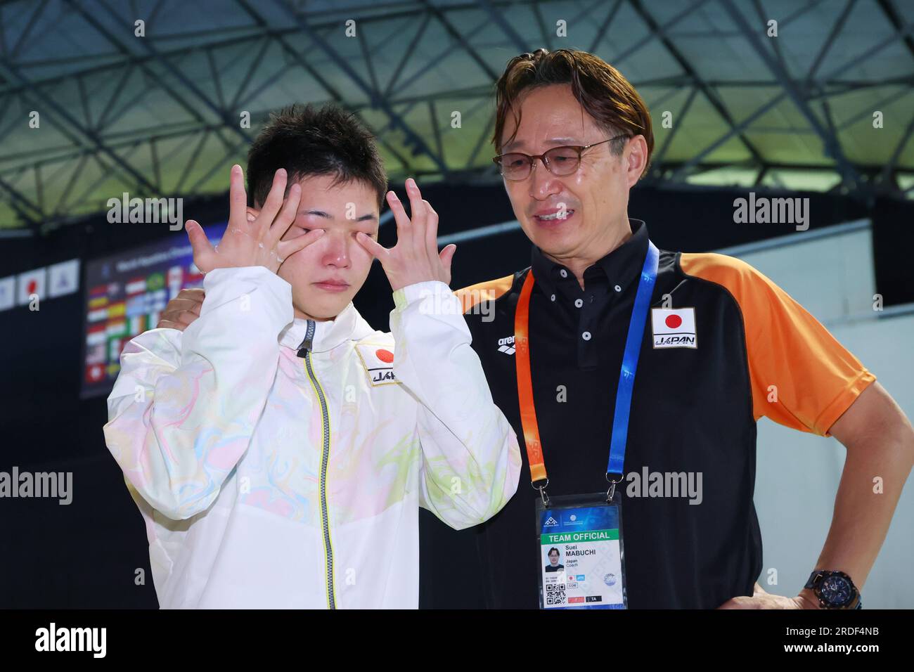 Fukuoka, Japan. 21st July, 2023. (L to R) Rikuto Tamai, Suei Mabuchi ...