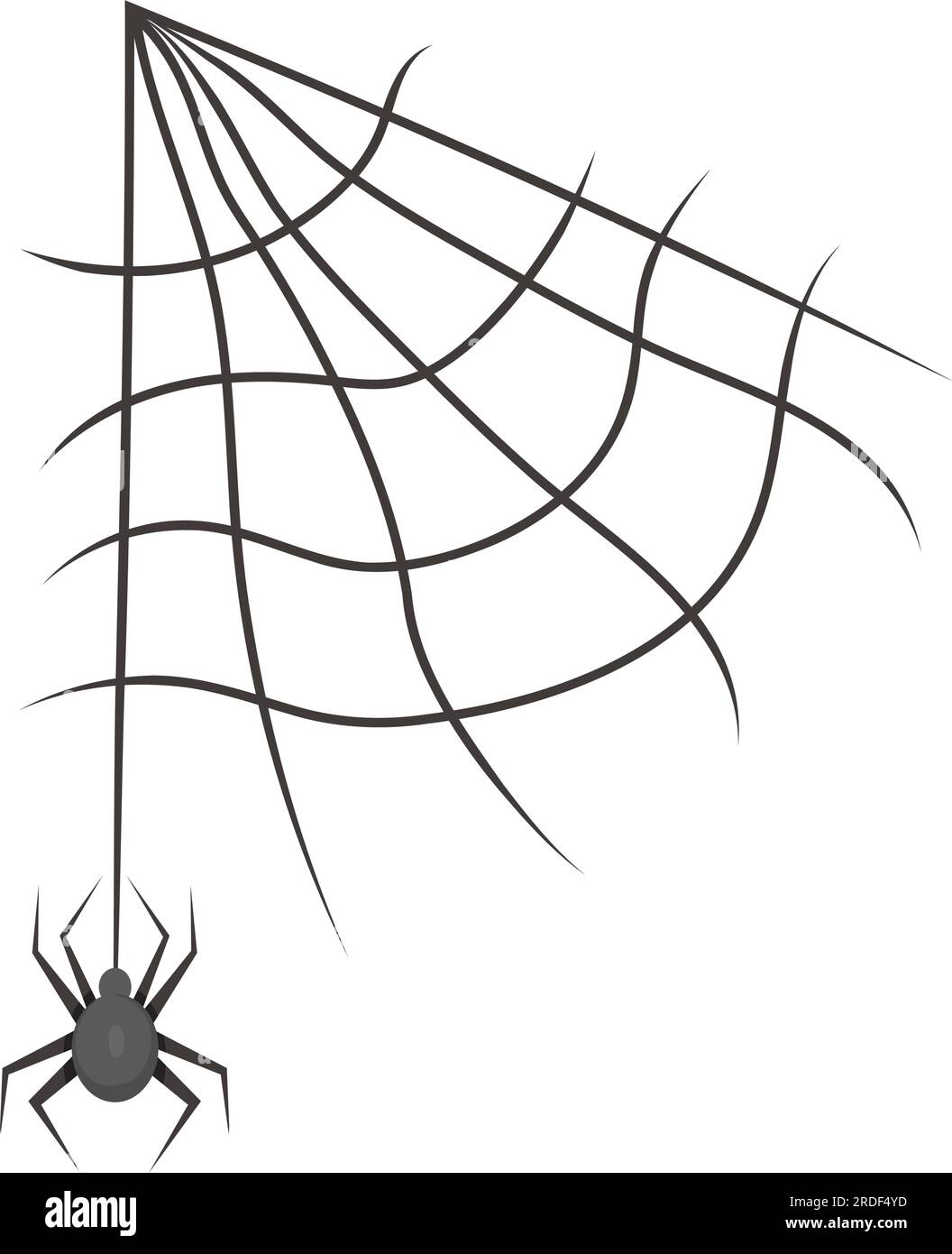 Cobweb with spider. Vector illustration. Conceptual element for ...