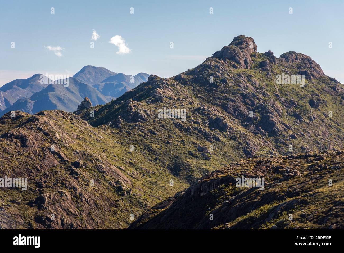Beautiful aerial view to rocky mountain and altitude fields Stock Photo ...