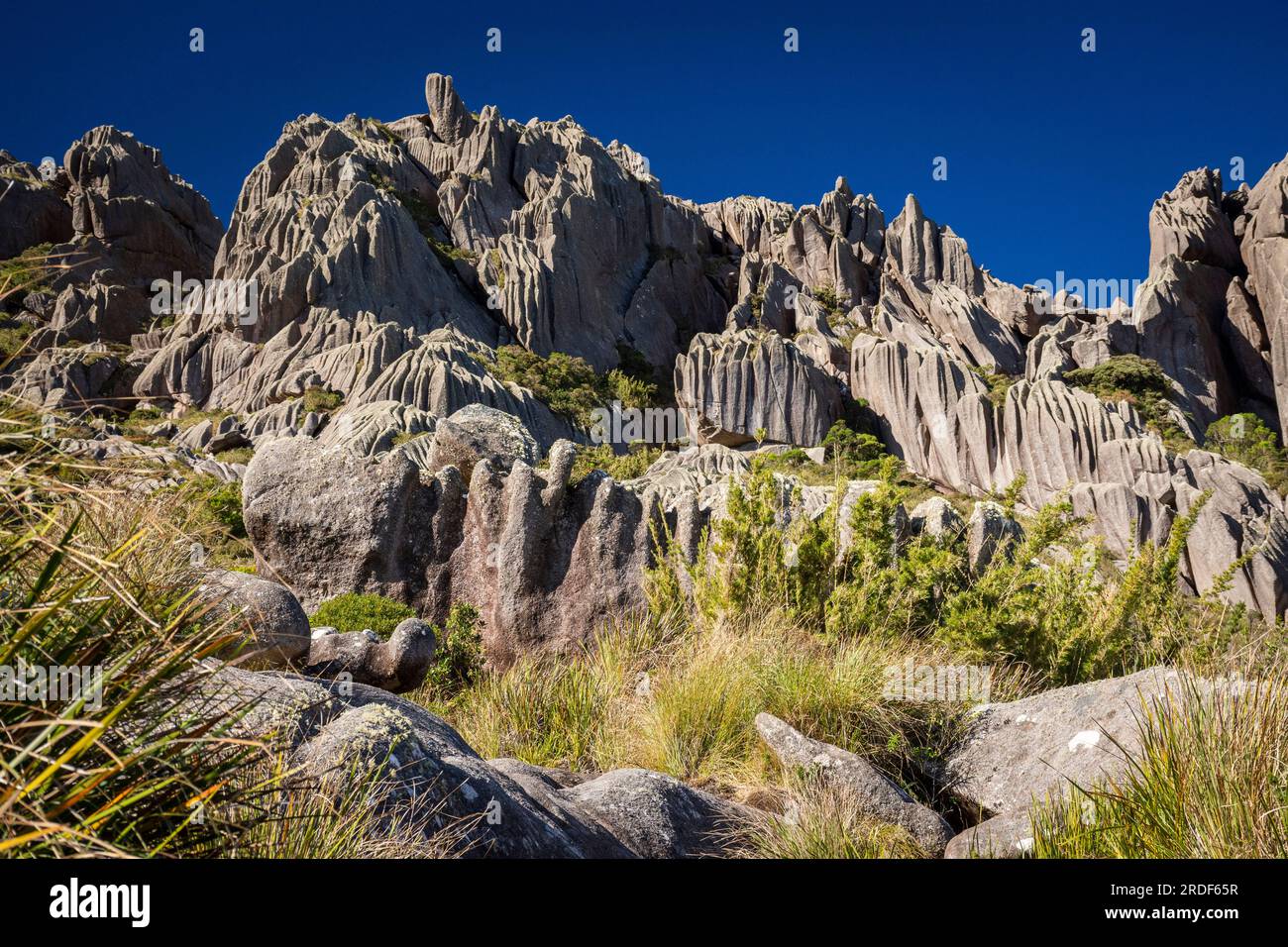 Beautiful aerial view to rocky mountain and altitude fields Stock Photo ...