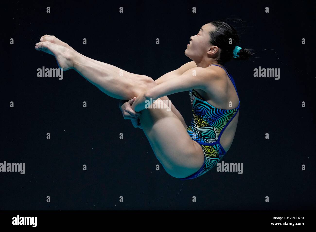 Sayaka Mikami of Japan competes during the women's 3m springboard ...