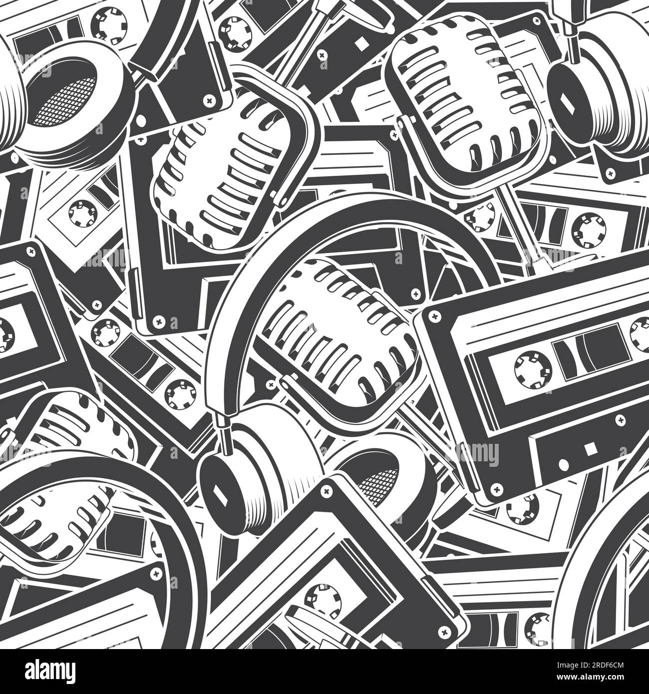 Old school microphone Stock Vector Images - Alamy