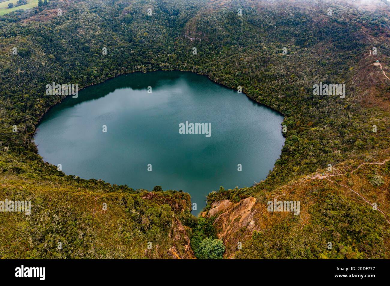 Lake Guatavita, Colombian Andes, Colombia Stock Photo - Alamy