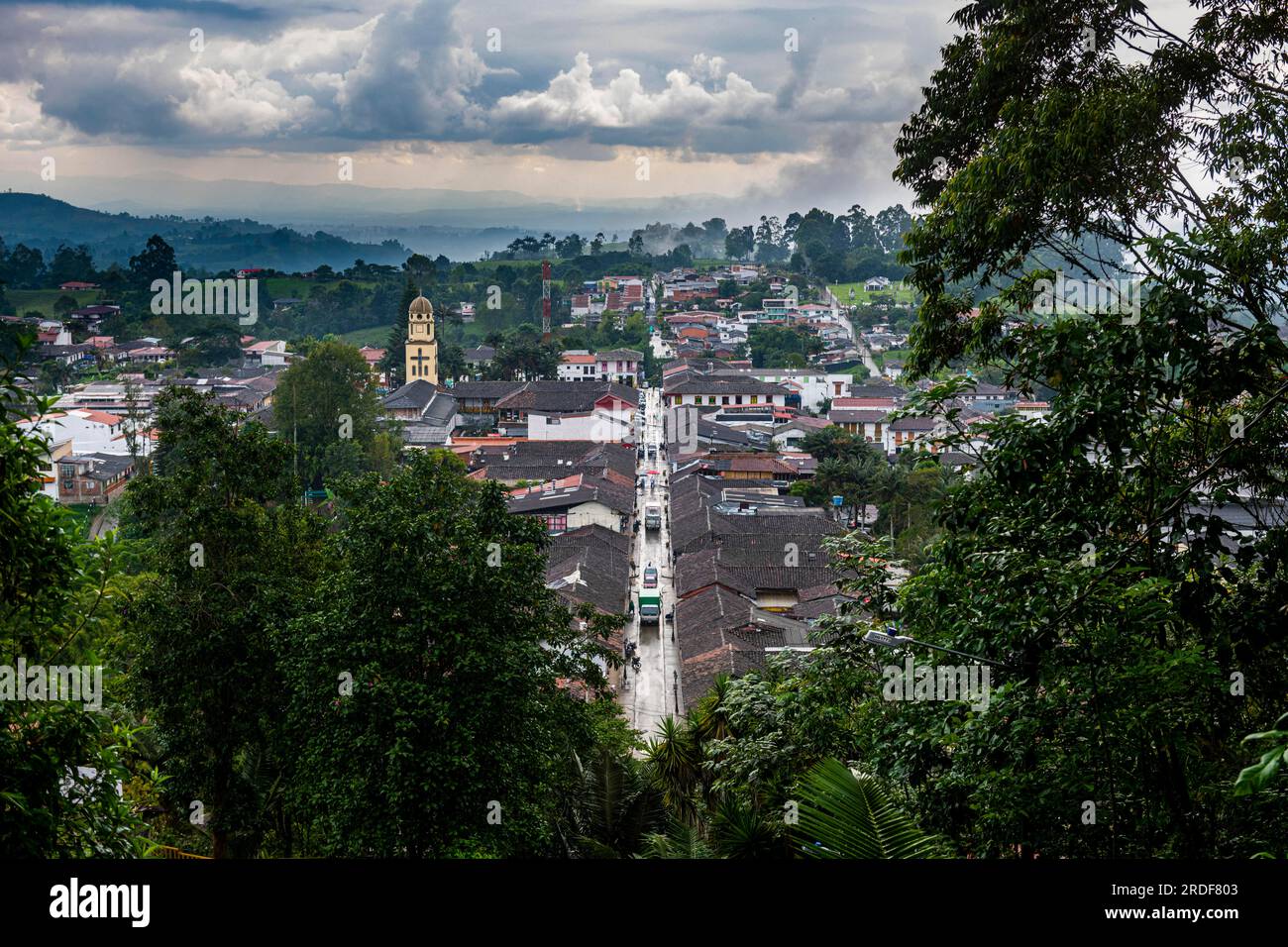 Overlook over Salento, Unesco site coffee cultural landscape, Salento ...