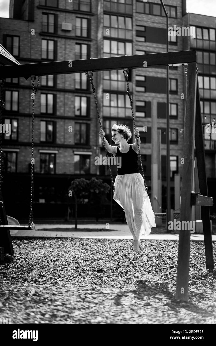 Happy garden atmosphere Black and White Stock Photos & Images - Alamy