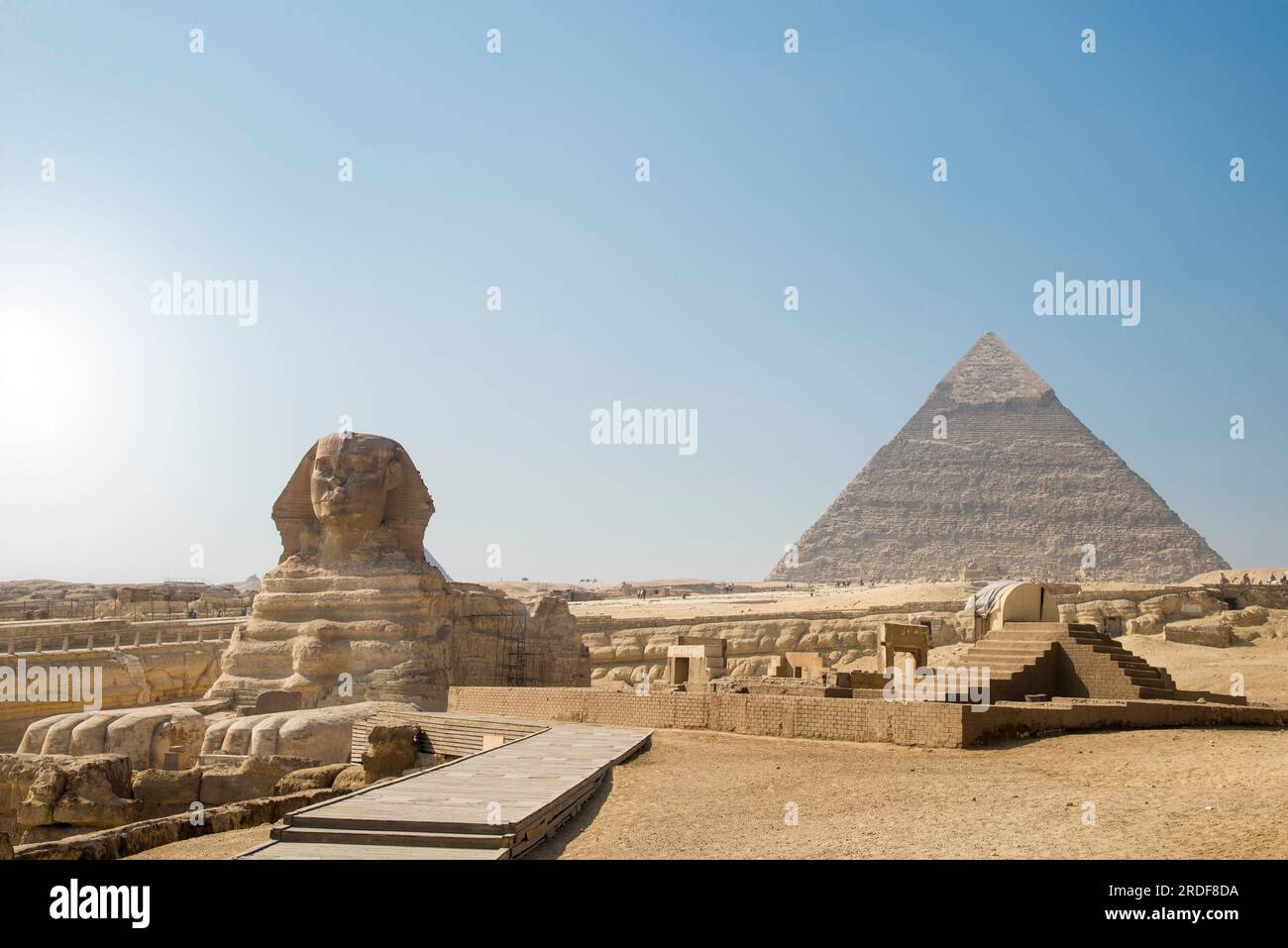 Landscape of the Giza pyramids Stock Photo - Alamy
