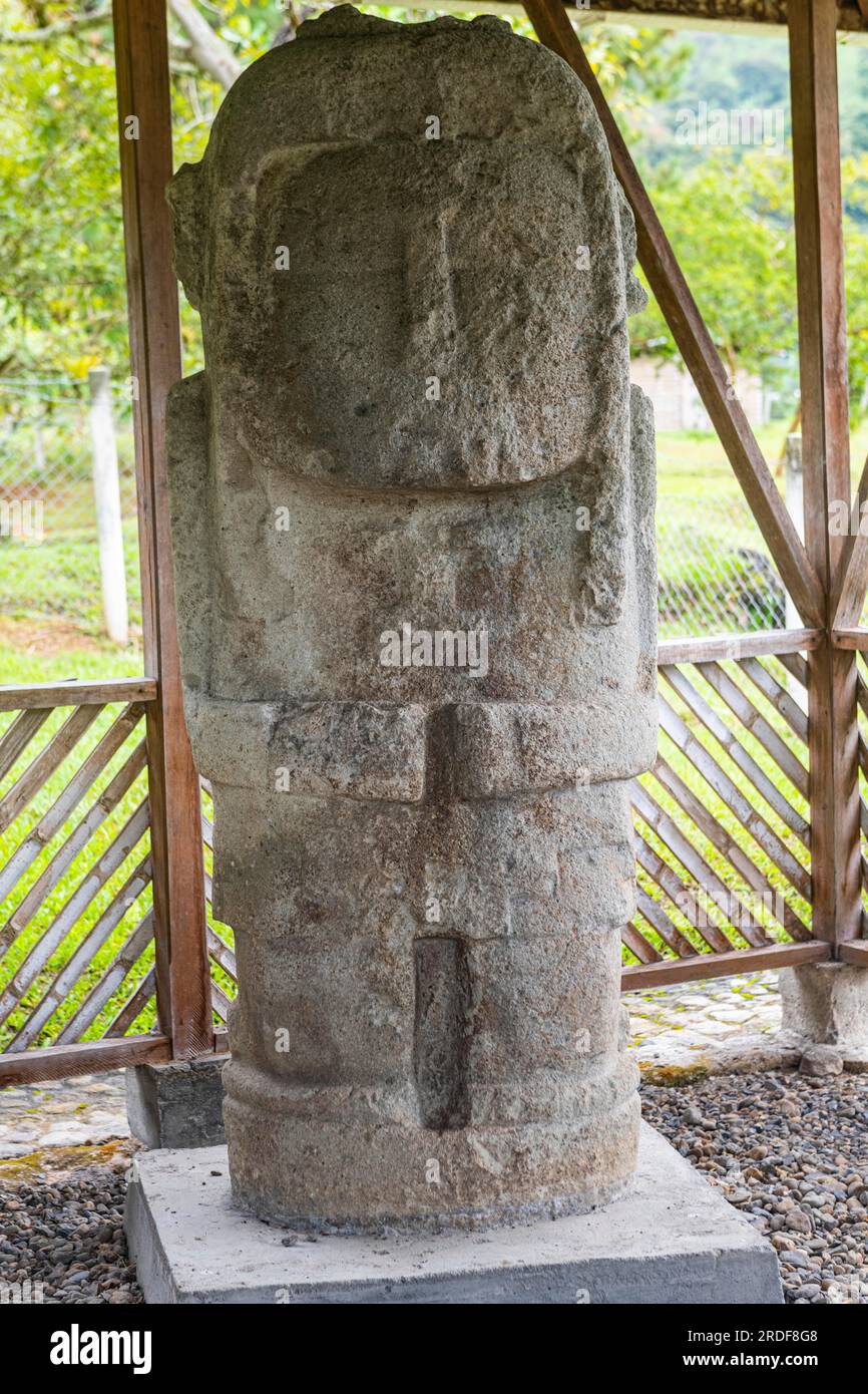 Old stone statues, Unesco world heritage site, Tierradentro, Colombia ...