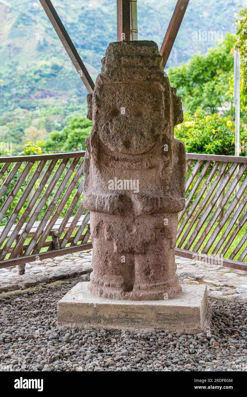 Old stone statues, Unesco world heritage site, Tierradentro, Colombia ...