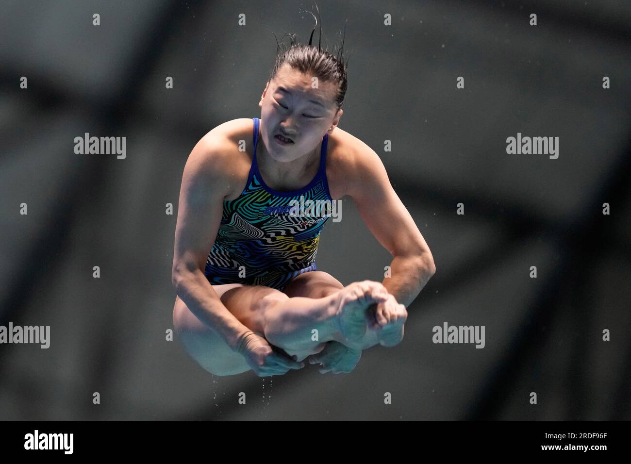 Sayaka Mikami of Japan competes during the women's 3m springboard ...