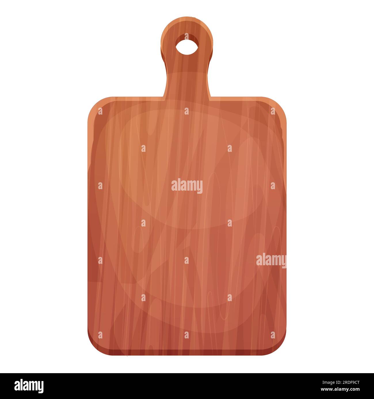 Cutting board wooden chopping desk top view in cartoon style isolated ...