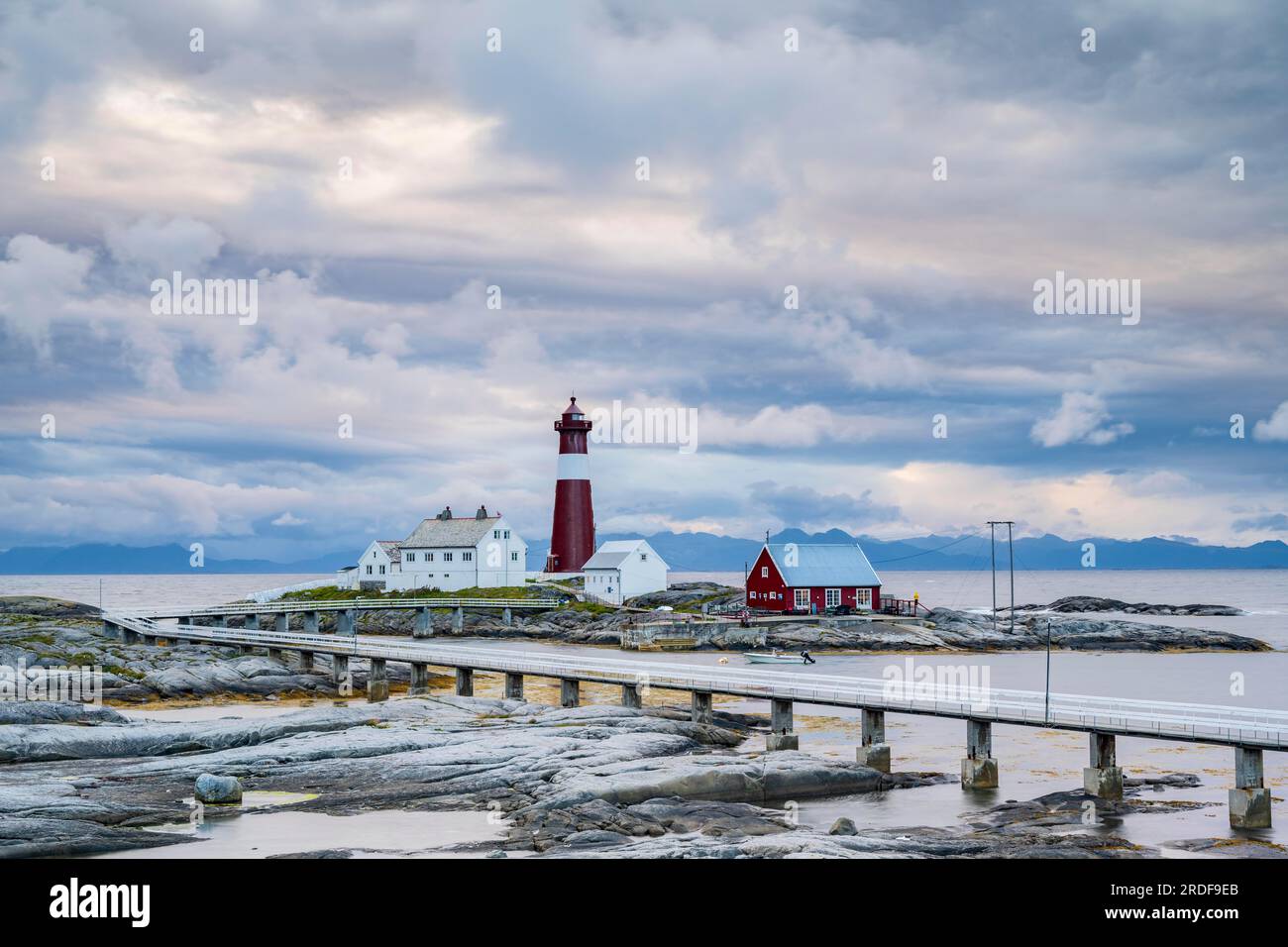 Tranoy Fyr Lighthouse, Tranoy Fyr, Lofoten in the back, Hamaroy, Ofoten ...