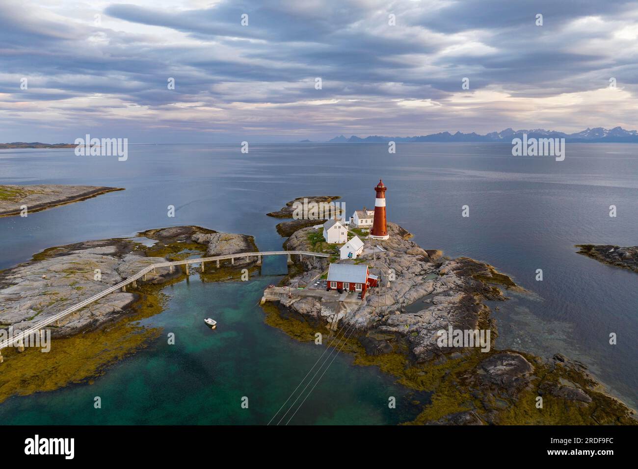 Tranoy Fyr Lighthouse, Tranoy Fyr, Lofoten in the back, Hamaroy, Ofoten ...