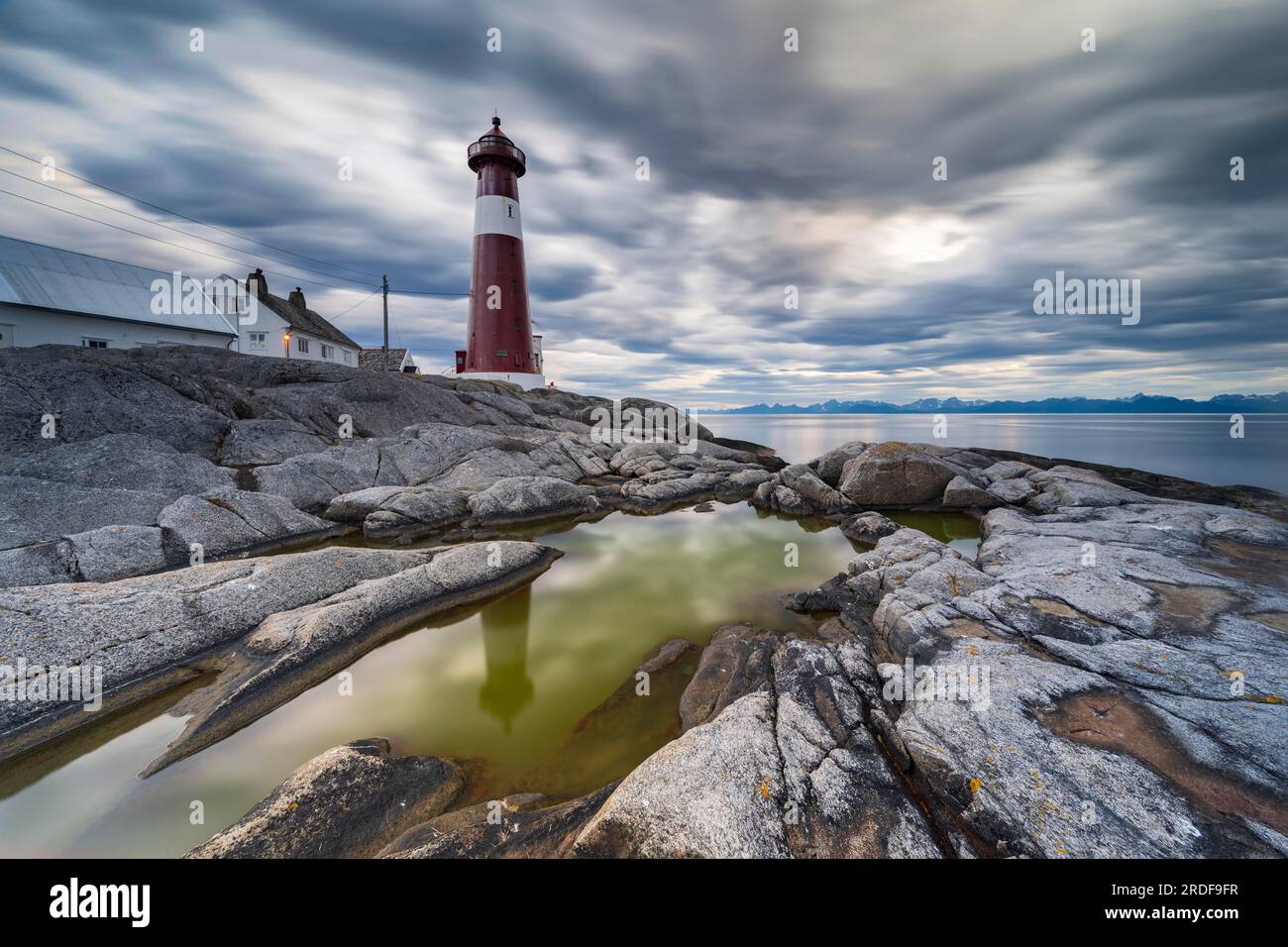 Tranoy Fyr Lighthouse, Tranoy Fyr, Hamaroy, Ofoten, Vestfjord, Nordland ...
