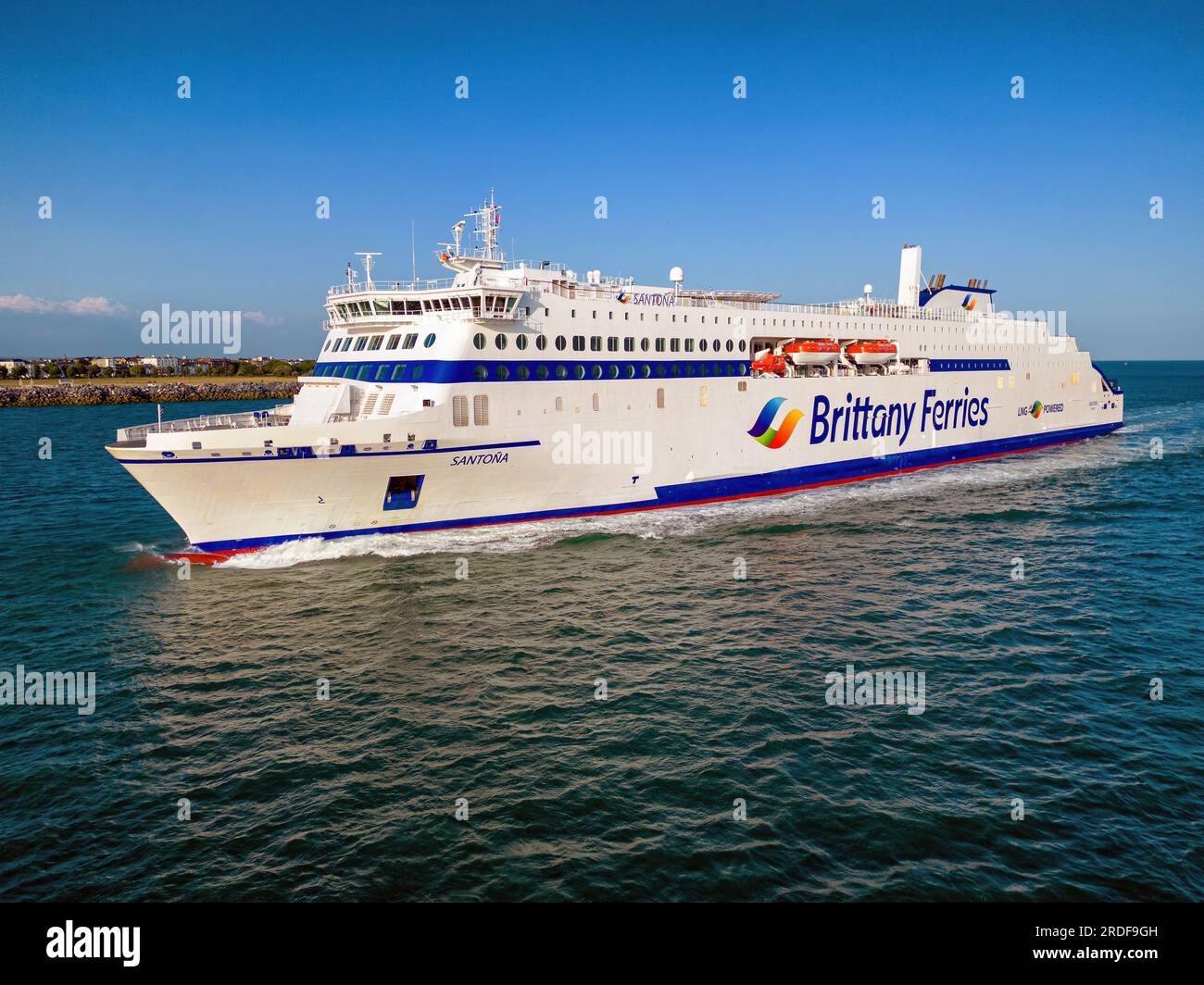 Santona is an LNG-powered e-Flexer cross-Channel ferry operated by ...