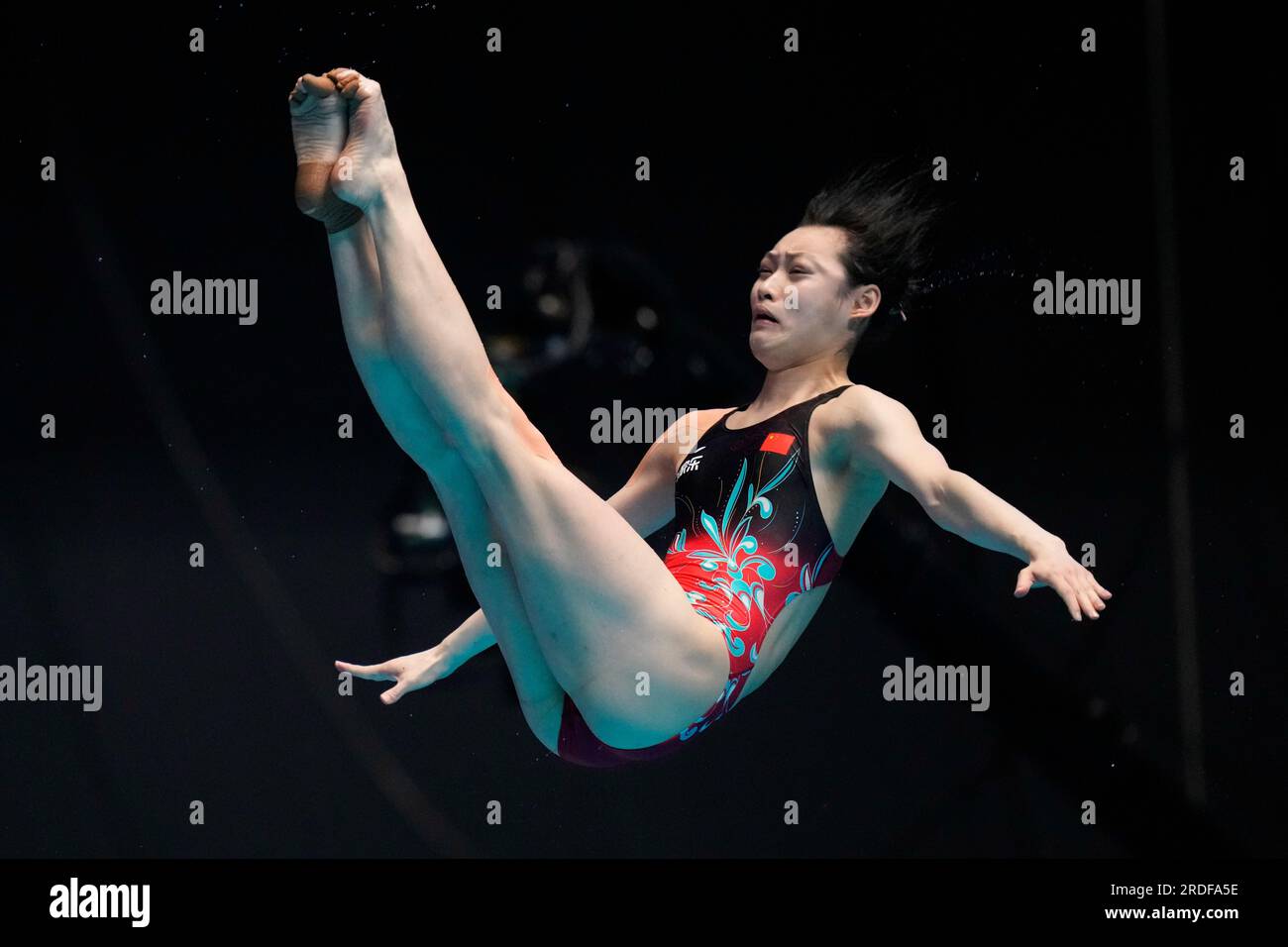 Chang Yani of China competes during the women's 3m springboard diving ...