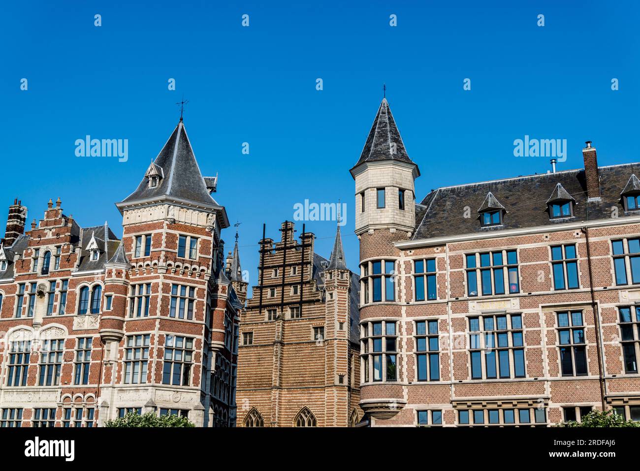 Historical buildings along the waterfront in the old city centre ...
