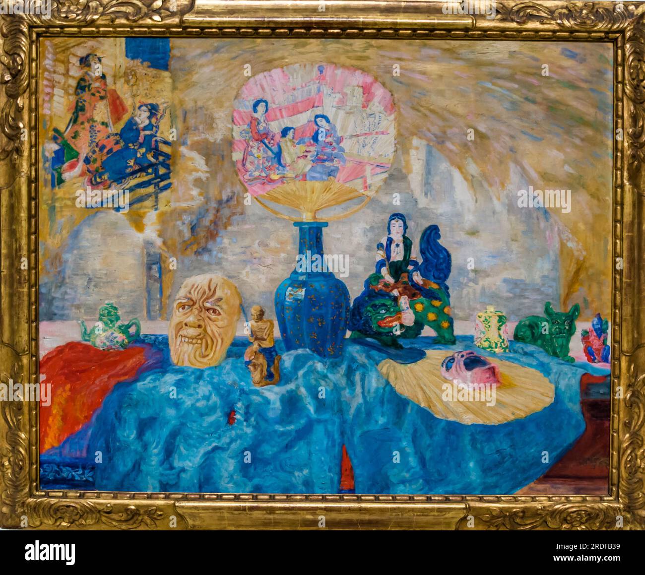 'Still Life with chinoiserie',James Ensor painting, Royal Museum of Fine Arts, Antwerp, Belgium ...