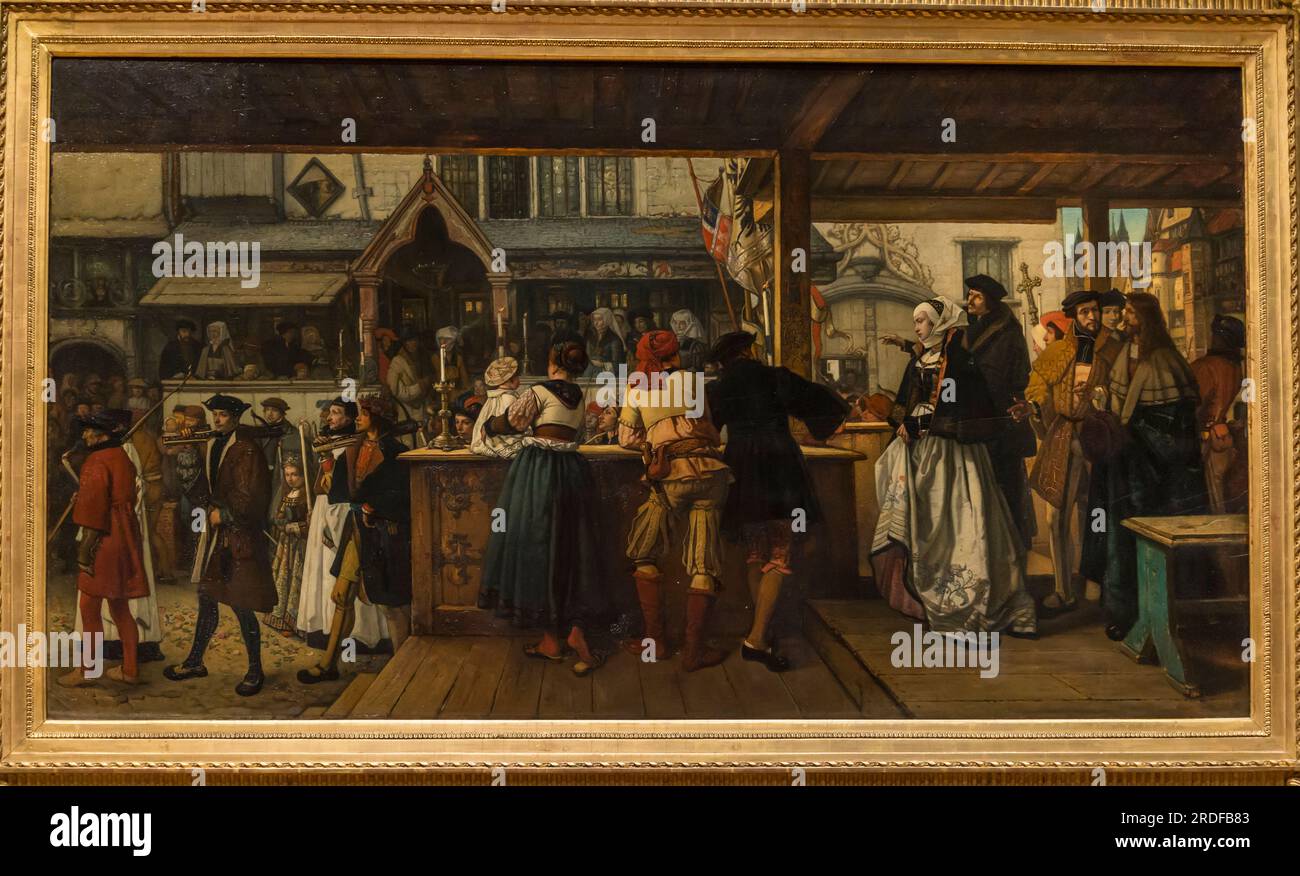 'Albrecht Durer Visiting Antwerp in 1520' painting by a Flemish artist, Old Masters museum ...