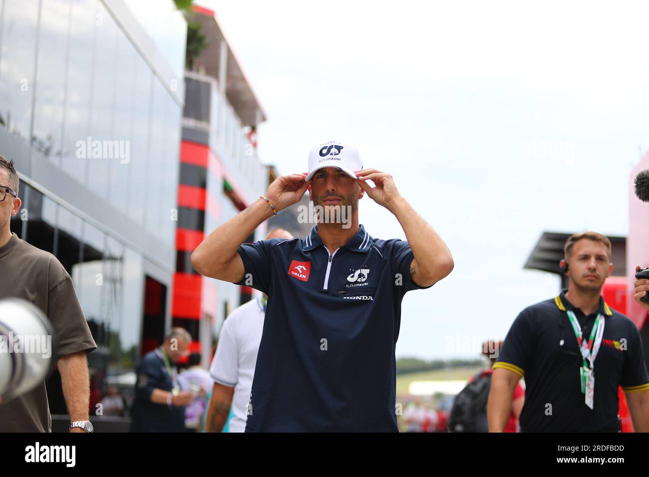 Daniel Ricciardo (AUS) Scuderia AlphaTauri on Paddock, Friday Jul21 ...
