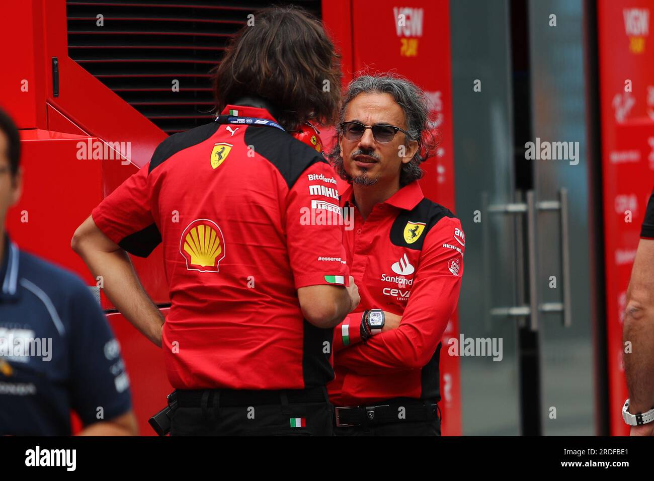 Laurent Meckies (FRA) Scuderia Ferrari Team Manager on Paddock, Friday ...