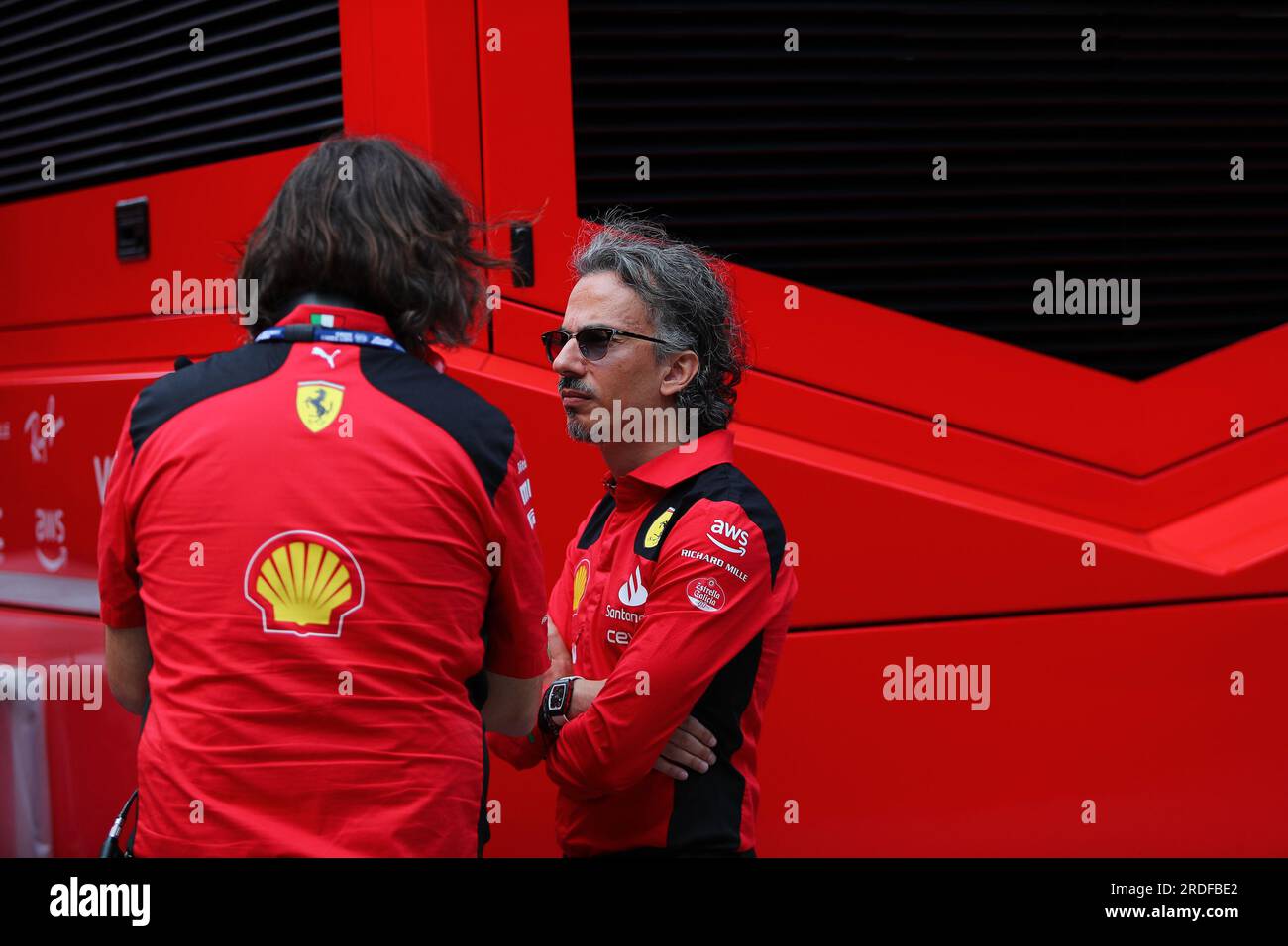 Laurent Meckies (FRA) Scuderia Ferrari Team Manager on Paddock, Friday ...