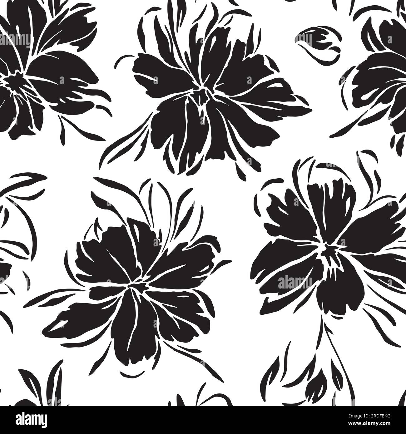 Abstract Floral Seamless Pattern Vector Illustration Background Stock Vector Image And Art Alamy