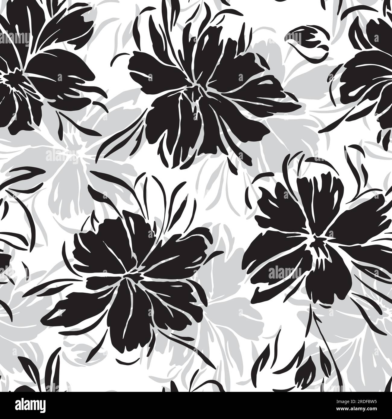 Abstract Floral Seamless Pattern Vector Illustration Background Stock