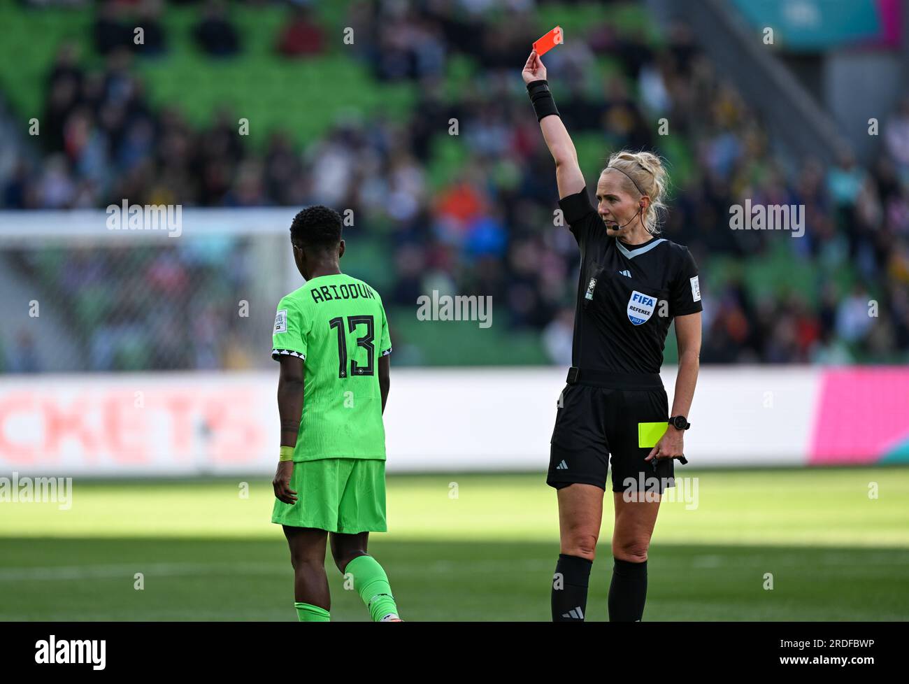 Melbourne, Australia. 21st July, 2023. Deborah Abiodun (L) of Nigeria ...