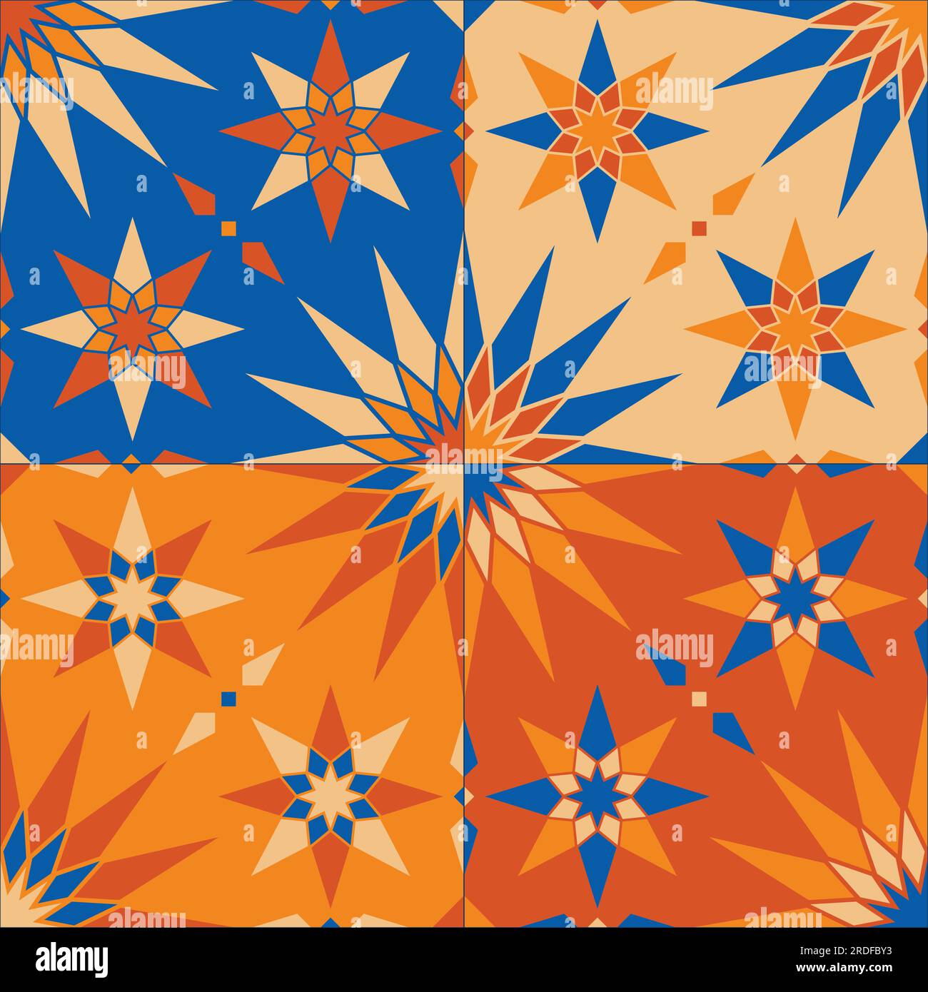 Moroccan stars pattern. Mosaic tiles. Islamic ornament. Seamless vector ...