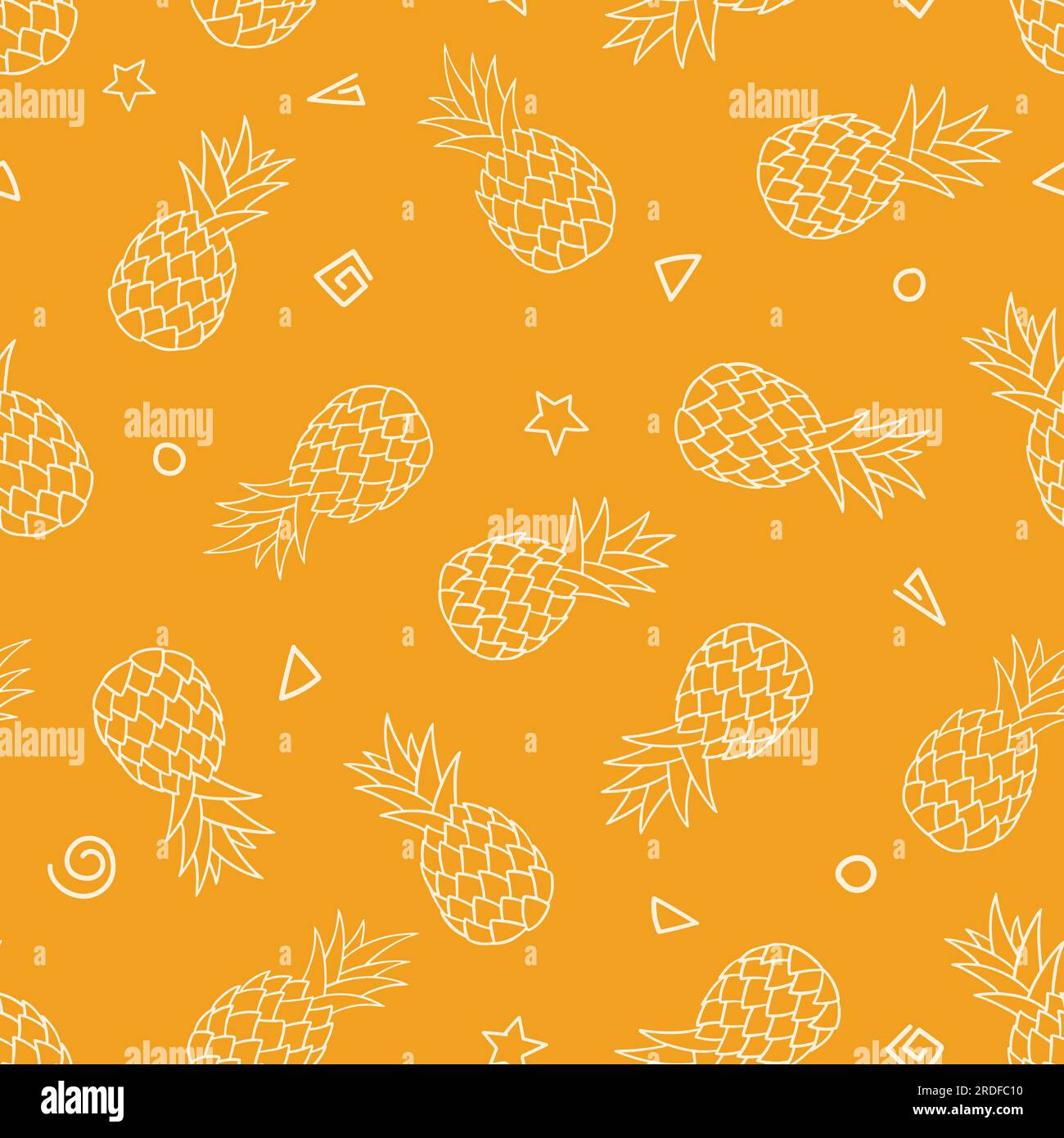Pineapple seamless pattern. Vector repeat pattern illustration background Stock Vector Image ...