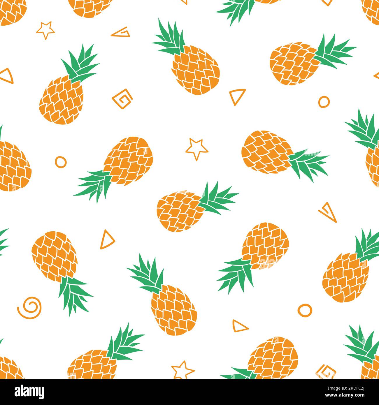 Pineapple seamless pattern. Vector repeat pattern illustration background Stock Vector Image ...