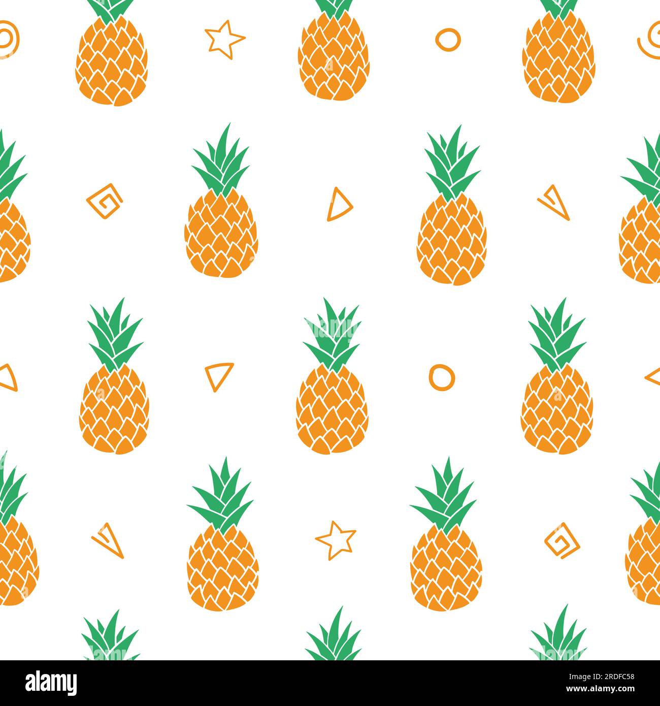 Pineapple seamless pattern. Vector repeat pattern illustration background Stock Vector Image ...