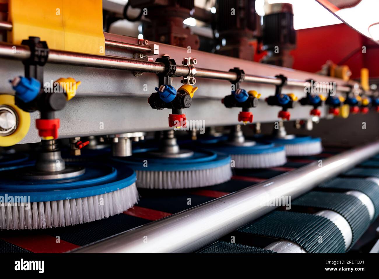 Automatic washing and cleaning of carpets. Industrial line for washing ...