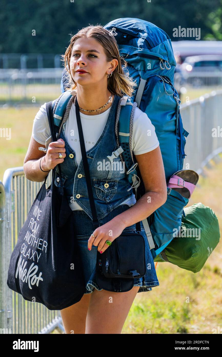 Henham Park, Suffolk, UK. 21st July, 2023. Day visitors and campers ...