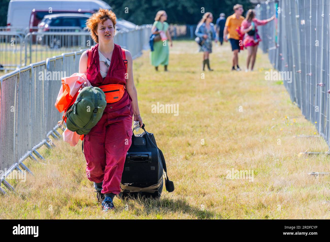 Henham Park, Suffolk, UK. 21st July, 2023. Day visitors and campers ...