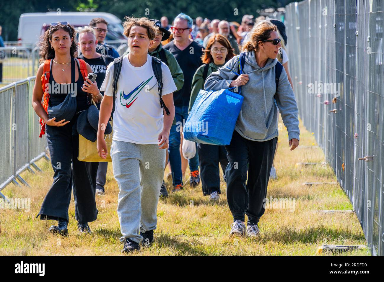 Henham Park, Suffolk, UK. 21st July, 2023. Day visitors and campers ...